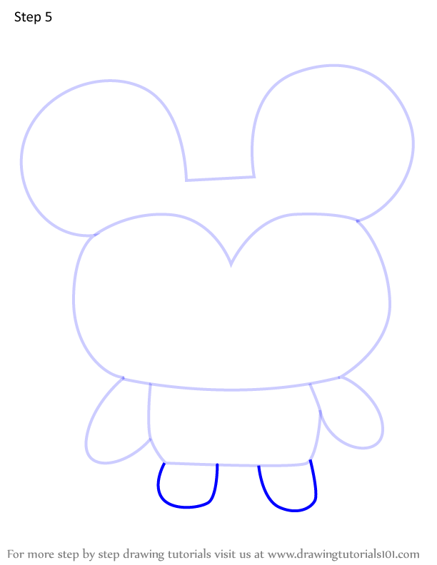 How to Draw Marumimitchi from Tamagotchi (Tamagotchi) Step by Step ...