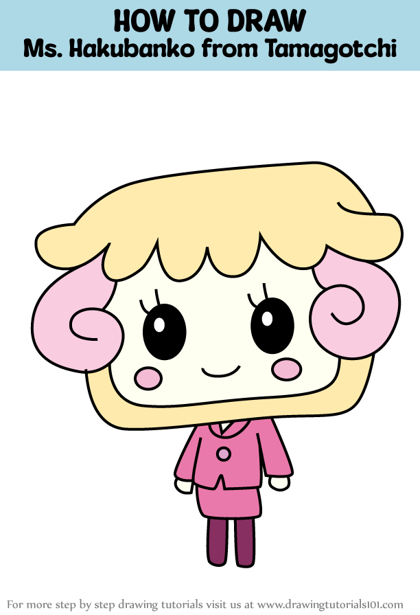 How to Draw Ms. Hakubanko from Tamagotchi (Tamagotchi) Step by Step ...