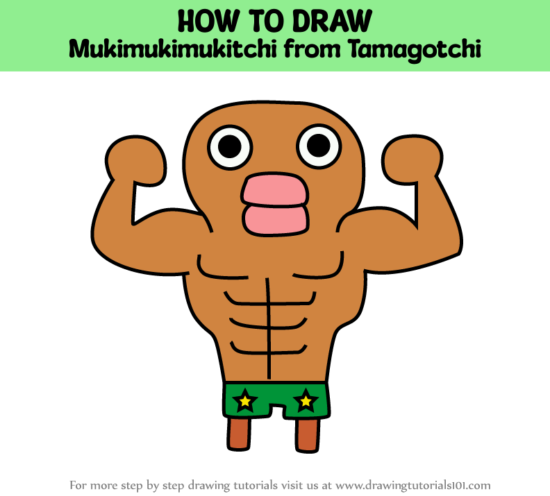 How to Draw Mukimukimukitchi from Tamagotchi (Tamagotchi) Step by Step ...
