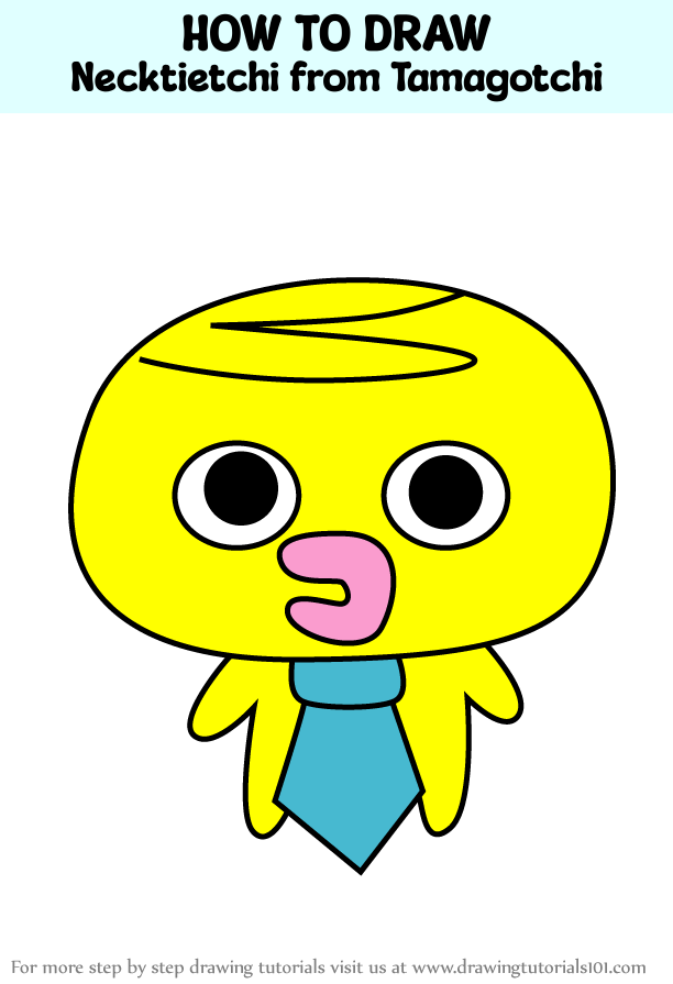 How to Draw Necktietchi from Tamagotchi (Tamagotchi) Step by Step ...