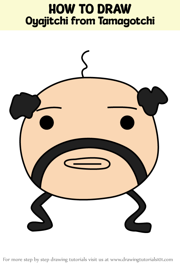 How to Draw Oyajitchi from Tamagotchi (Tamagotchi) Step by Step ...