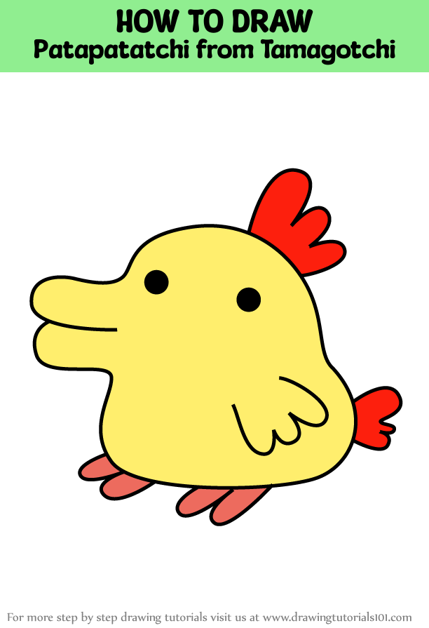How to Draw Patapatatchi from Tamagotchi (Tamagotchi) Step by Step ...