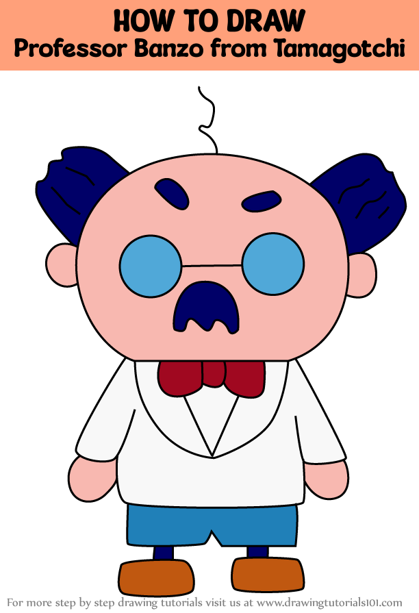 How to Draw Professor Banzo from Tamagotchi (Tamagotchi) Step by Step ...
