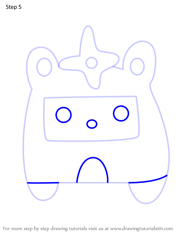 How to Draw Shurikentchi from Tamagotchi (Tamagotchi) Step by Step ...
