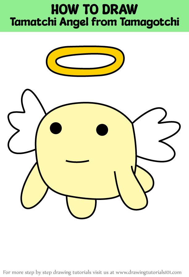 How to Draw Tamatchi Angel from Tamagotchi (Tamagotchi) Step by Step ...
