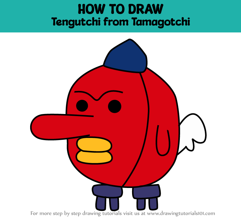 How to Draw Tengutchi from Tamagotchi (Tamagotchi) Step by Step ...