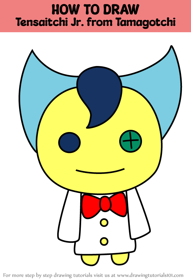 How to Draw Tensaitchi Jr. from Tamagotchi (Tamagotchi) Step by Step ...