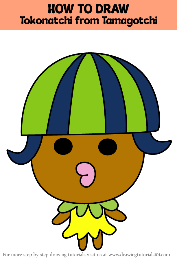 How to Draw Tokonatchi from Tamagotchi (Tamagotchi) Step by Step ...