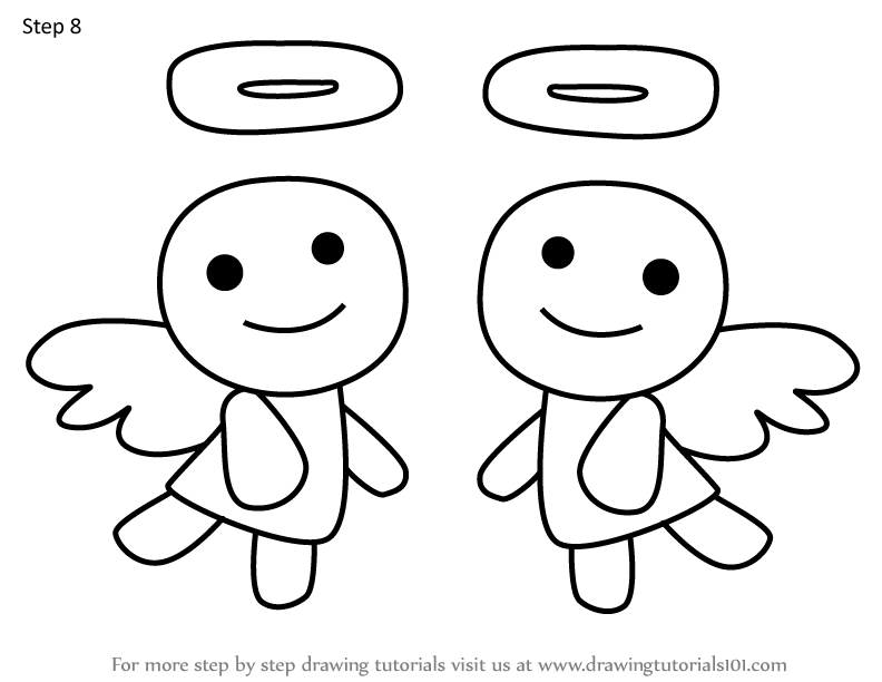 How to Draw Twin Angels from Tamagotchi (Tamagotchi) Step by Step ...