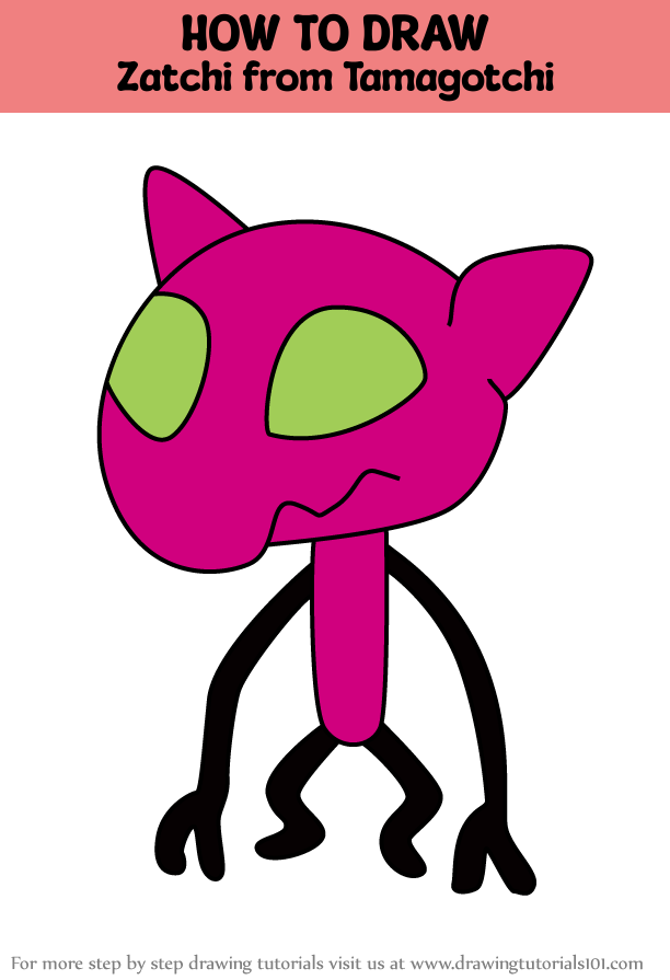 How to Draw Zatchi from Tamagotchi (Tamagotchi) Step by Step ...