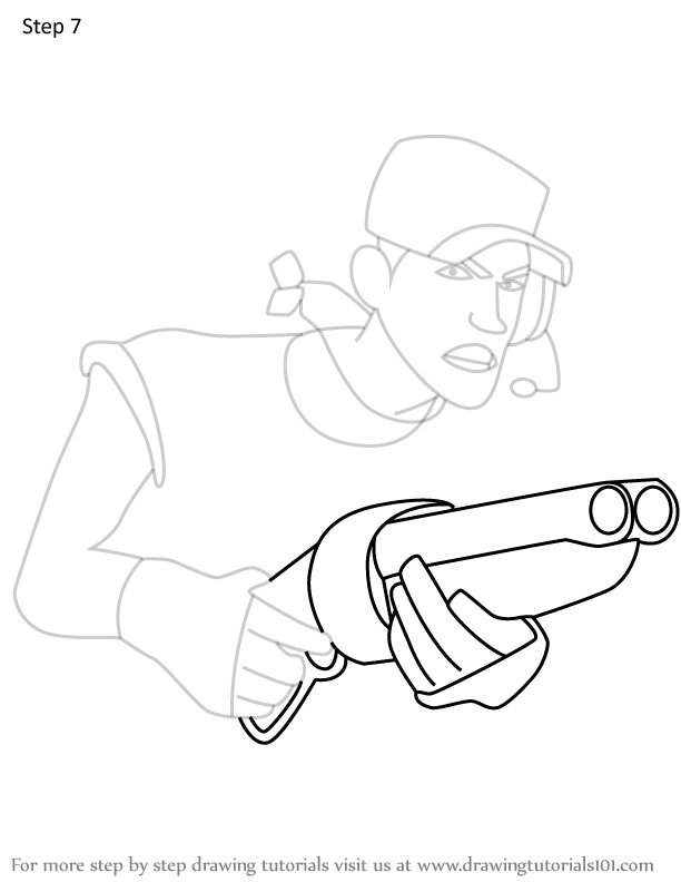 How to Draw Scout from Team Fortress 2 (Team Fortress 2) Step by Step ...