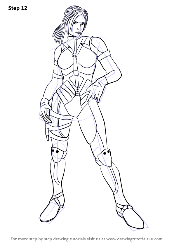 How to Draw Nina Williams from Tekken (Tekken) Step by Step ...