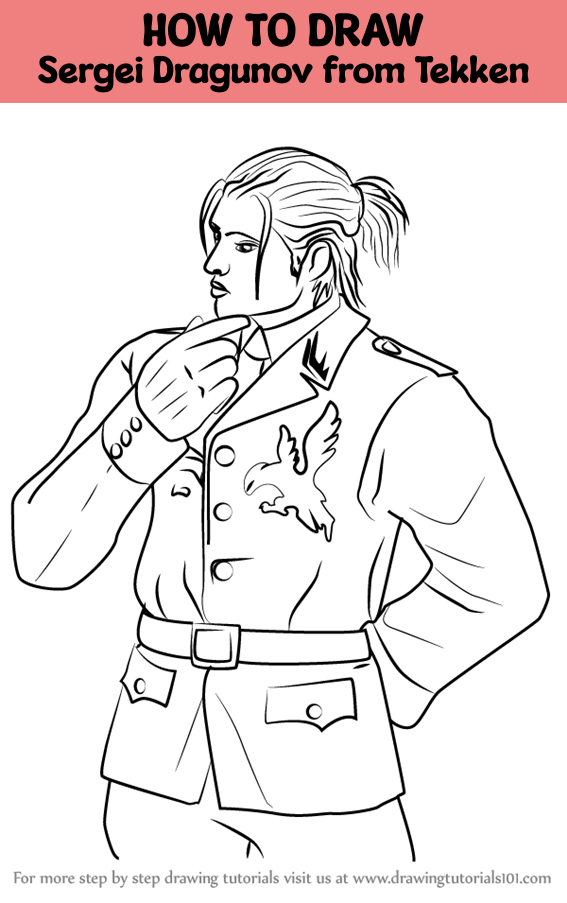 How to Draw Sergei Dragunov from Tekken (Tekken) Step by Step ...