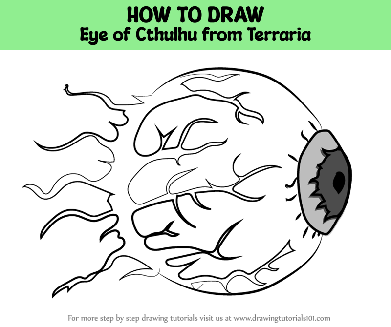 How to Draw Eye of Cthulhu from Terraria (Terraria) Step by Step ...
