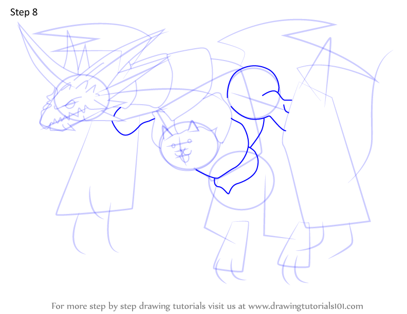 How to Draw Bahamut Cat from The Battle Cats (The Battle Cats) Step by ...