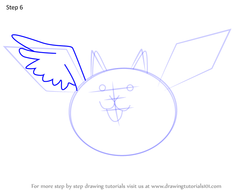 How to Draw Bird Cat from The Battle Cats (The Battle Cats) Step by ...
