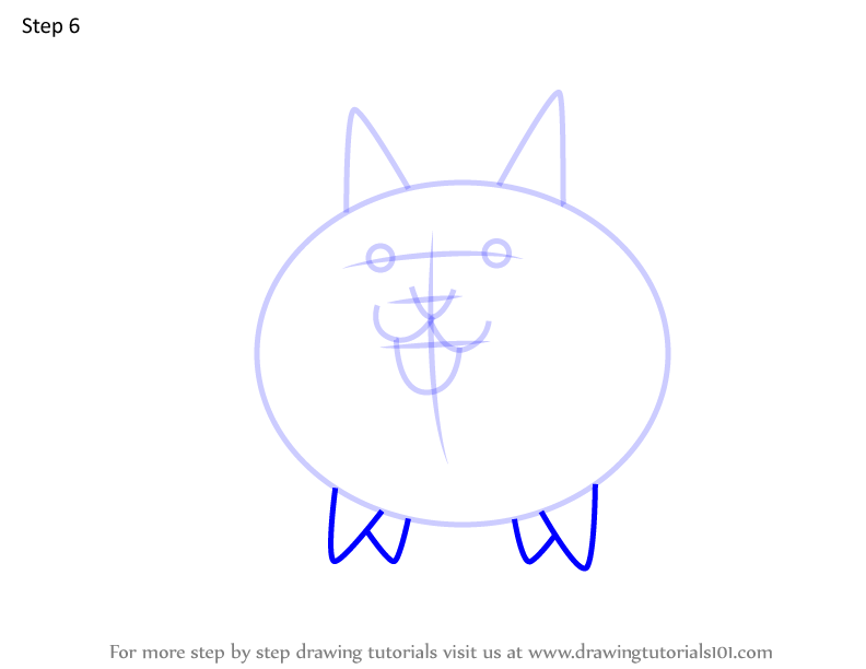 How to Draw Cat from The Battle Cats (The Battle Cats) Step by Step ...