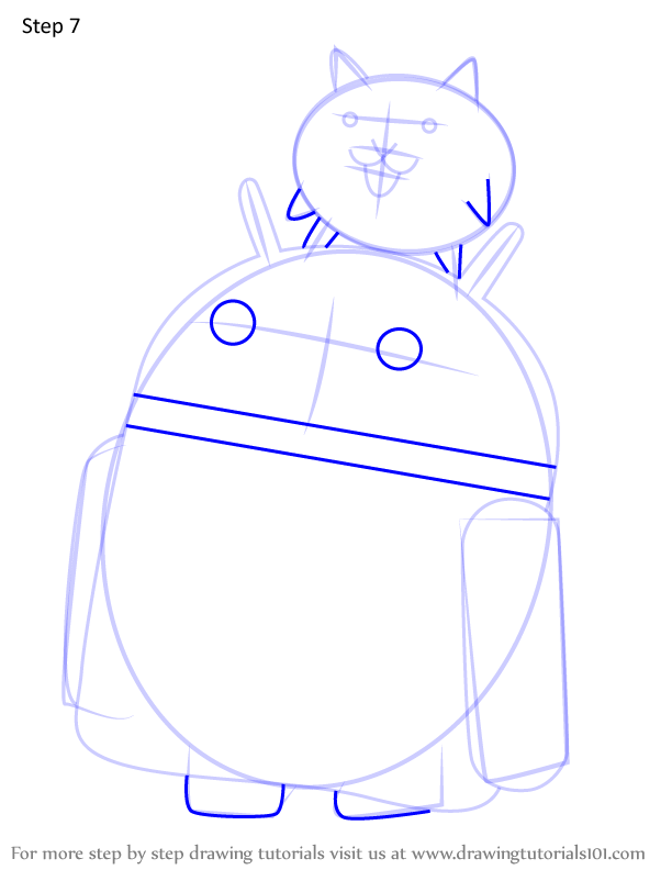 How to Draw Droid Cat from The Battle Cats (The Battle Cats) Step by ...