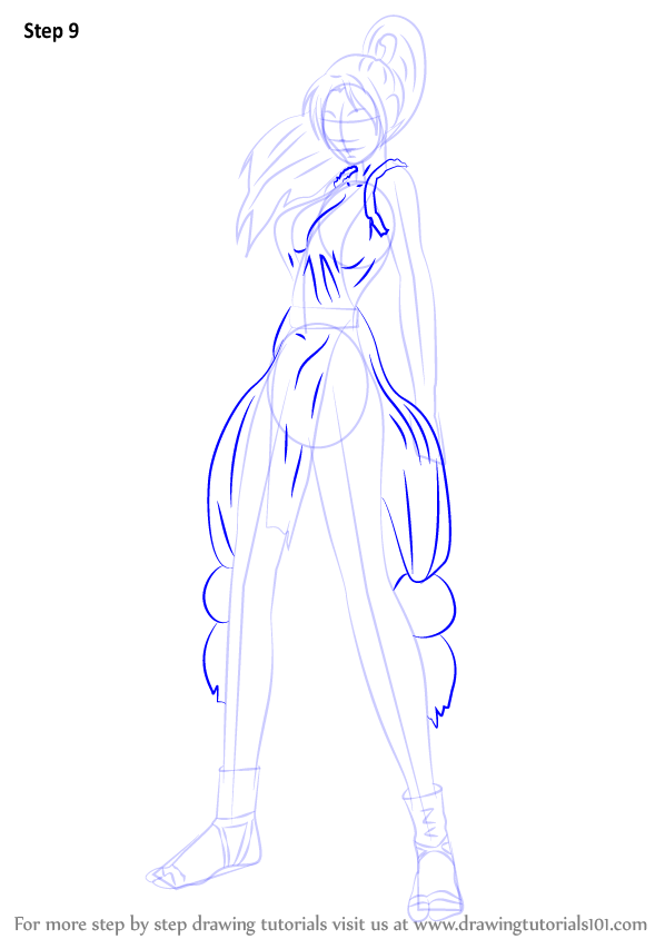 How to Draw Mai Shiranui from The King of Fighters (The King of ...