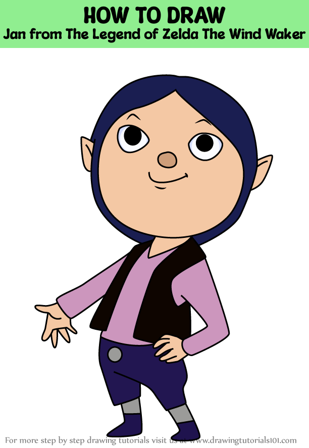 How to Draw Jan from The Legend of Zelda The Wind Waker (The Legend of ...