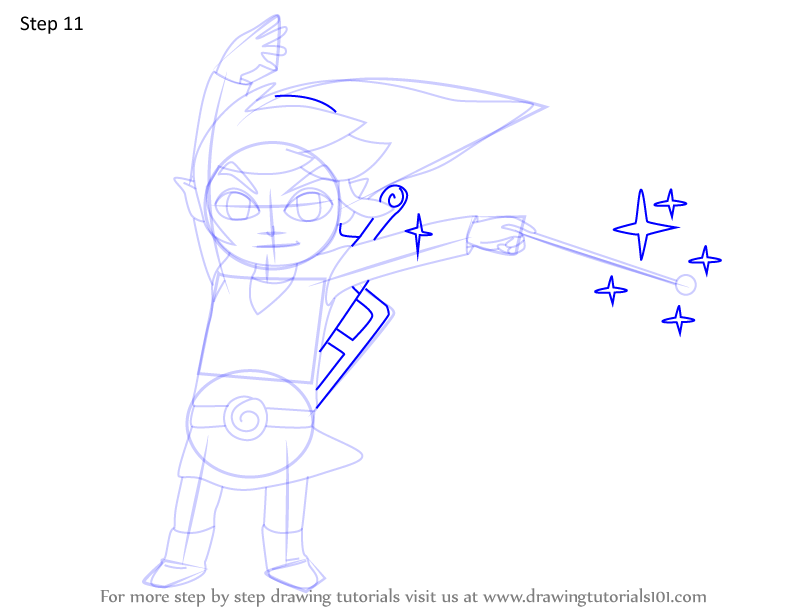 How to Draw Link from The Legend of Zelda The Wind Waker (The Legend of ...