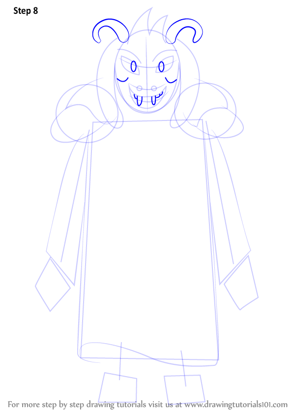 How to Draw Asriel Dreemurr from Undertale (Undertale) Step by Step | DrawingTutorials101.com