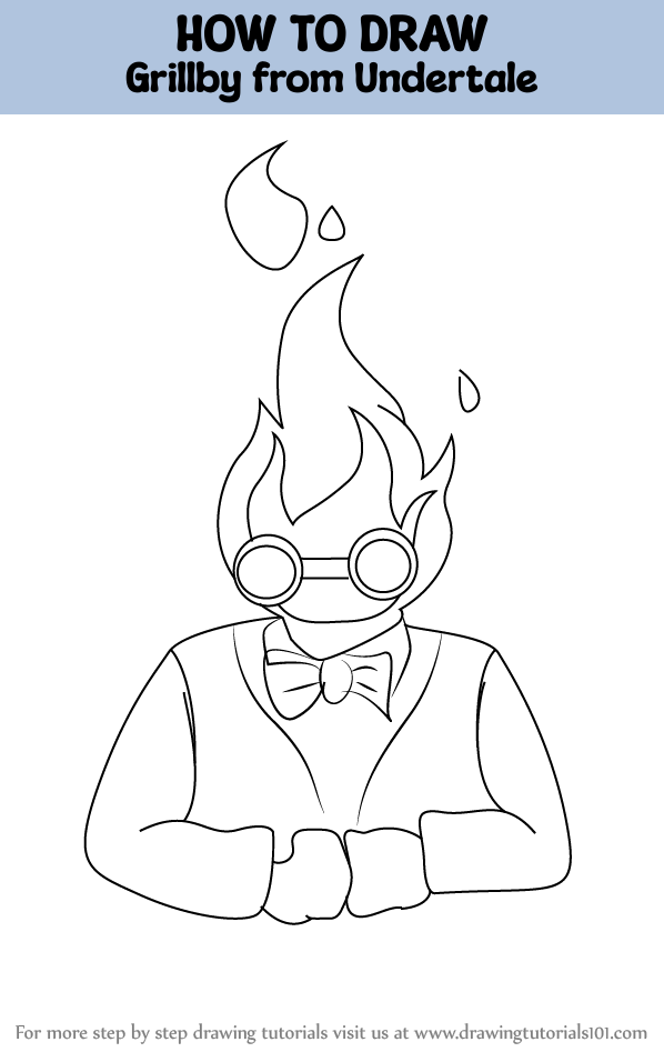 How to Draw Grillby from Undertale (Undertale) Step by Step ...