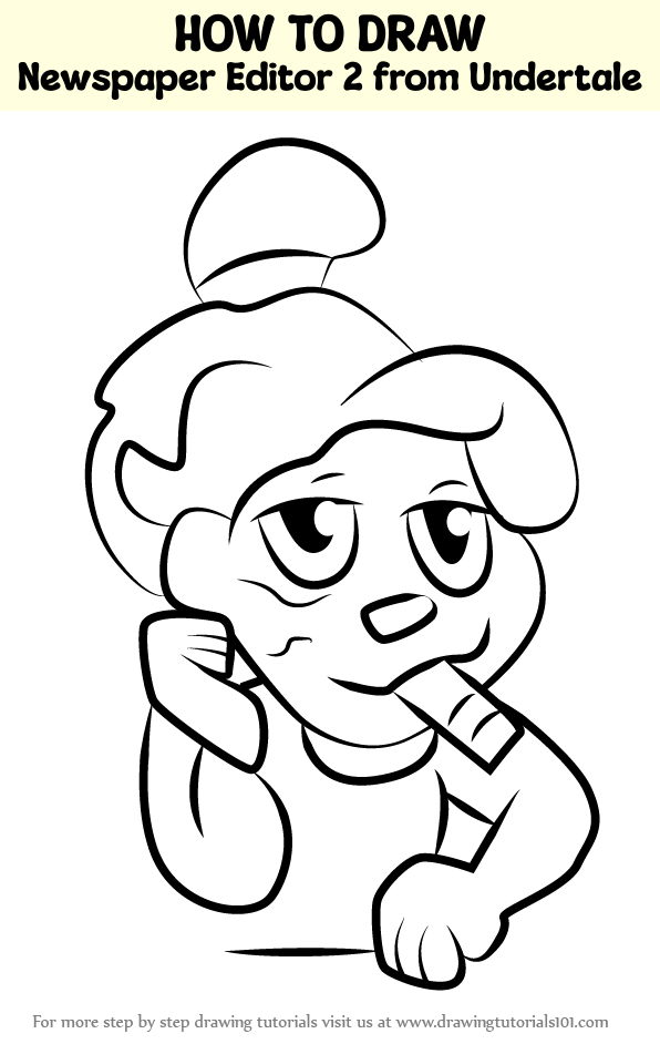 How to Draw Newspaper Editor 2 from Undertale (Undertale) Step by Step ...