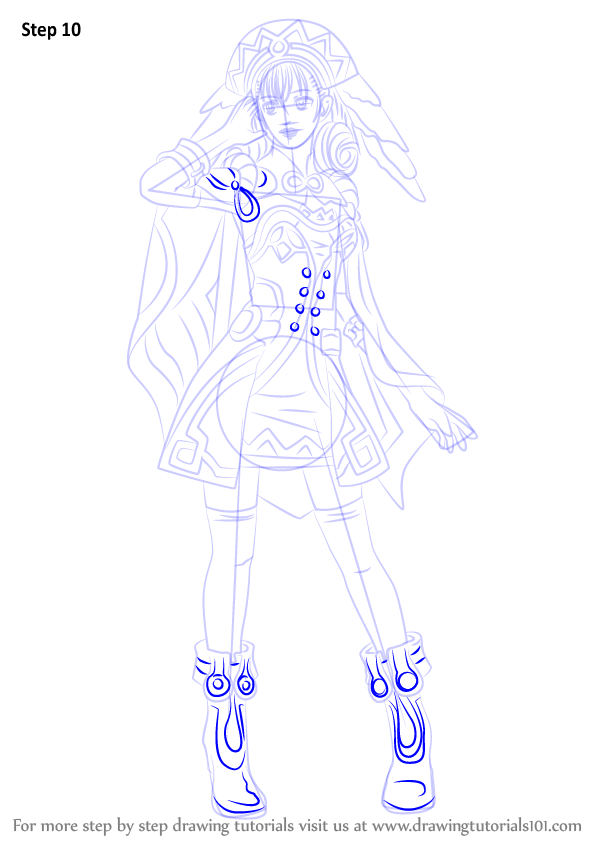 How to Draw Melia from Xenoblade Chronicles (Xenoblade Chronicles) Step ...