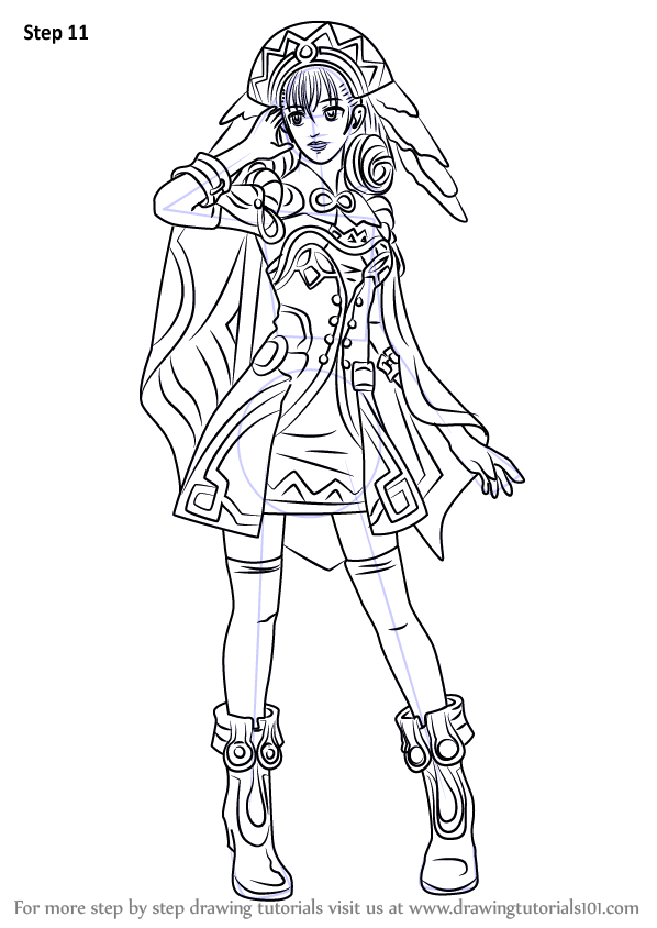 How to Draw Melia from Xenoblade Chronicles (Xenoblade Chronicles) Step ...