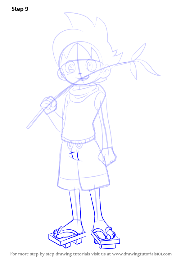 How to Draw Nathaniel Adams from Yo-kai Watch (Yo-kai Watch) Step by ...