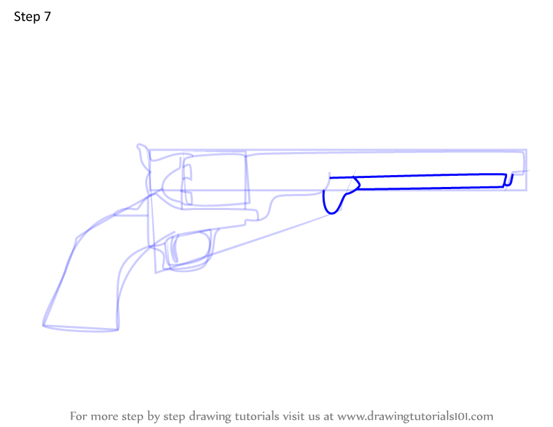 Colt Revolver Drawing
