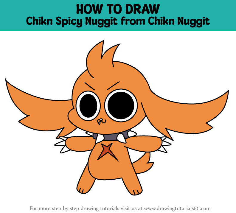 How to Draw Chikn Spicy Nuggit from Chikn Nuggit (Chikn Nuggit) Step by ...