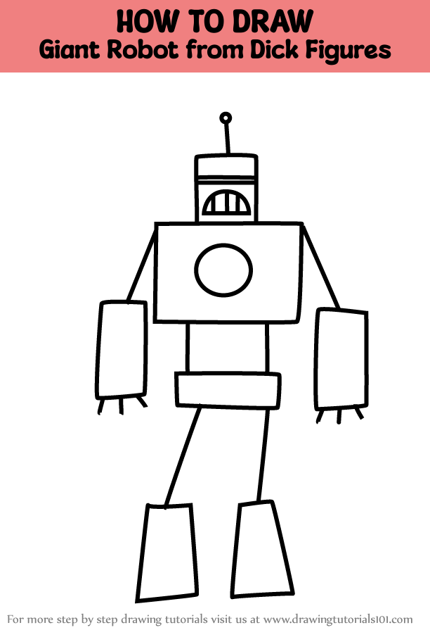 How to Draw Giant Robot from Dick Figures (Dick Figures) Step by Step ...
