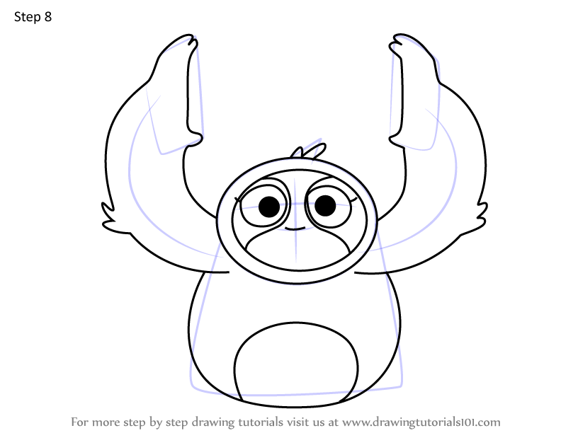 How to Draw Lime Green Slooth from Hanazuki (Hanazuki) Step by Step ...