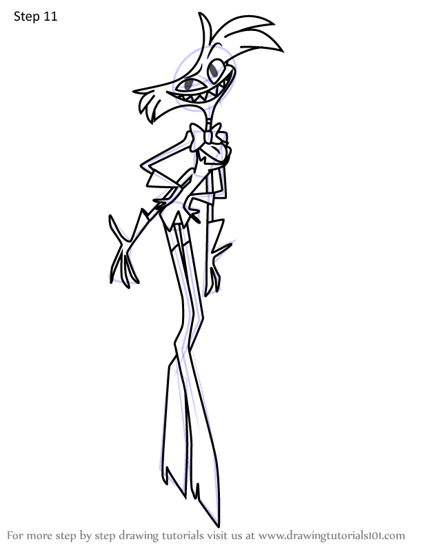 How to Draw Angel Dust from Hazbin Hotel (Hazbin Hotel) Step by Step | DrawingTutorials101.com