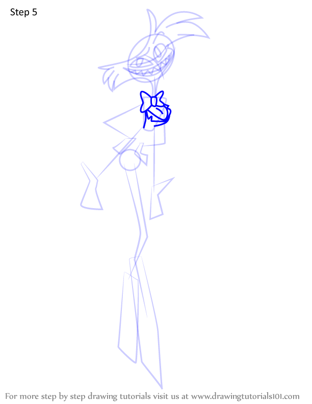 How to Draw Angel Dust from Hazbin Hotel (Hazbin Hotel) Step by Step | DrawingTutorials101.com