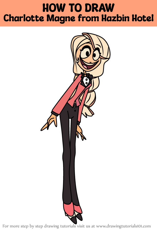 How to Draw Charlotte Magne from Hazbin Hotel (Hazbin Hotel) Step by ...
