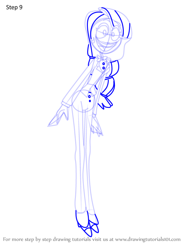 How to Draw Charlotte Magne from Hazbin Hotel (Hazbin Hotel) Step by Step | DrawingTutorials101.com