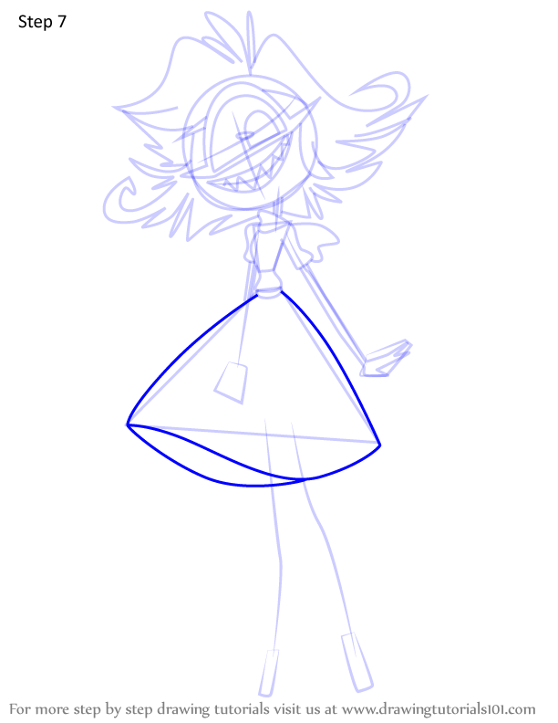 How to Draw Niffty from Hazbin Hotel (Hazbin Hotel) Step by Step | DrawingTutorials101.com