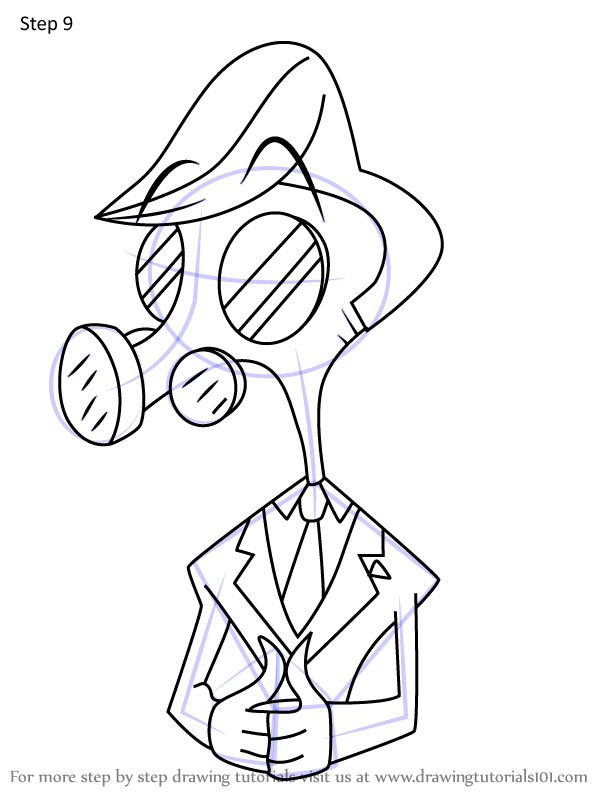 How to Draw Tom Trench from Hazbin Hotel (Hazbin Hotel) Step by Step | DrawingTutorials101.com
