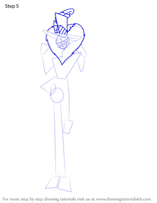 How to Draw Valentino from Hazbin Hotel (Hazbin Hotel) Step by Step | DrawingTutorials101.com