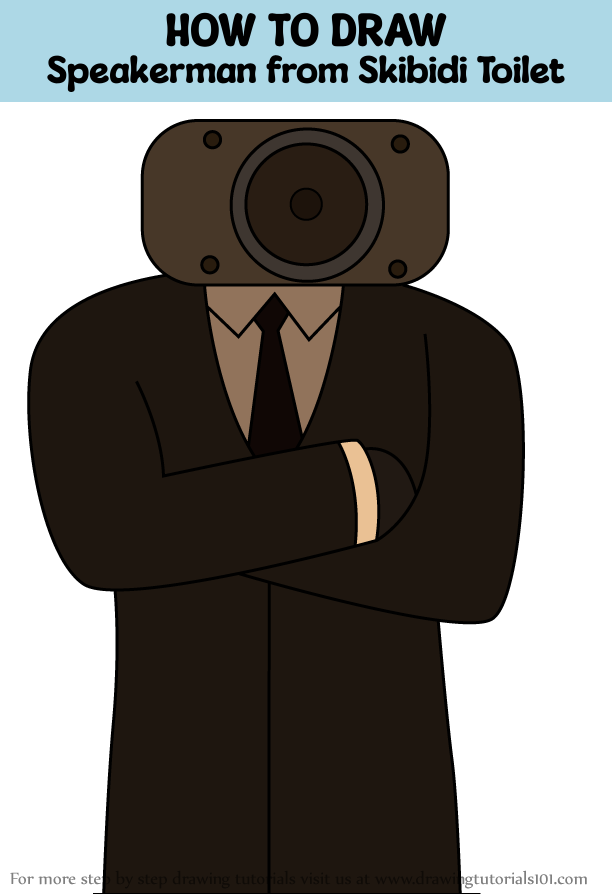 How to Draw Speakerman from Skibidi Toilet (Skibidi Toilet) Step by Step | DrawingTutorials101.com
