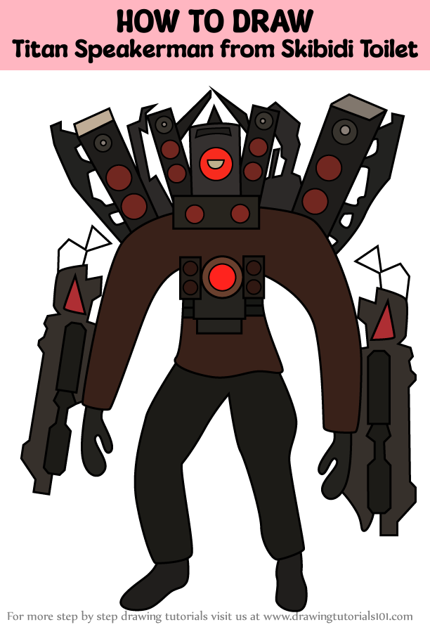 How to Draw Titan Speakerman from Skibidi Toilet (Skibidi Toilet) Step by Step ...