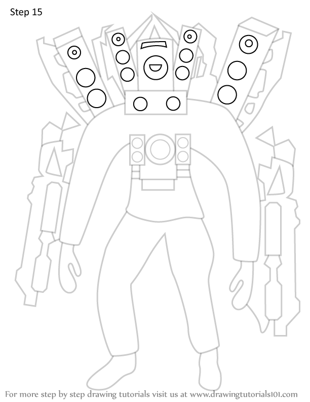 How to Draw Titan Speakerman from Skibidi Toilet (Skibidi Toilet) Step ...